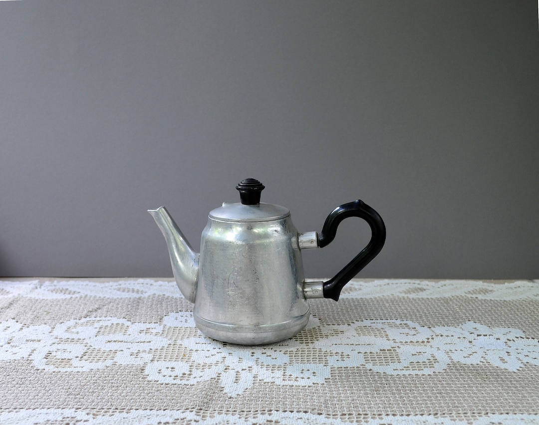Aluminum Water Tea Pot Metal Teapot Old Kettle Primitive Coffee Pot ...