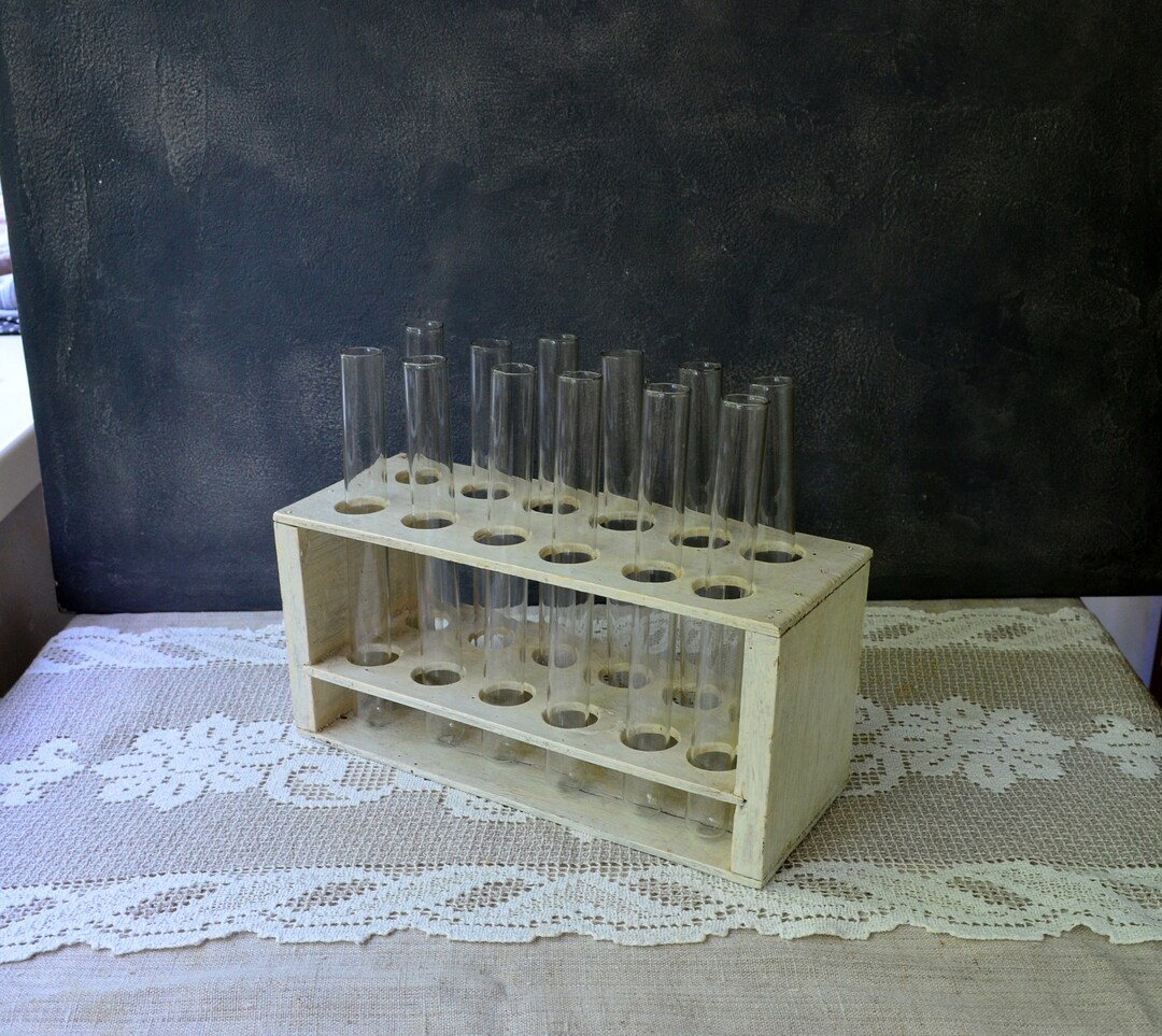 Clear Test Tube Stand Science Lab Test Tube Holder Lab Glass Vials ...