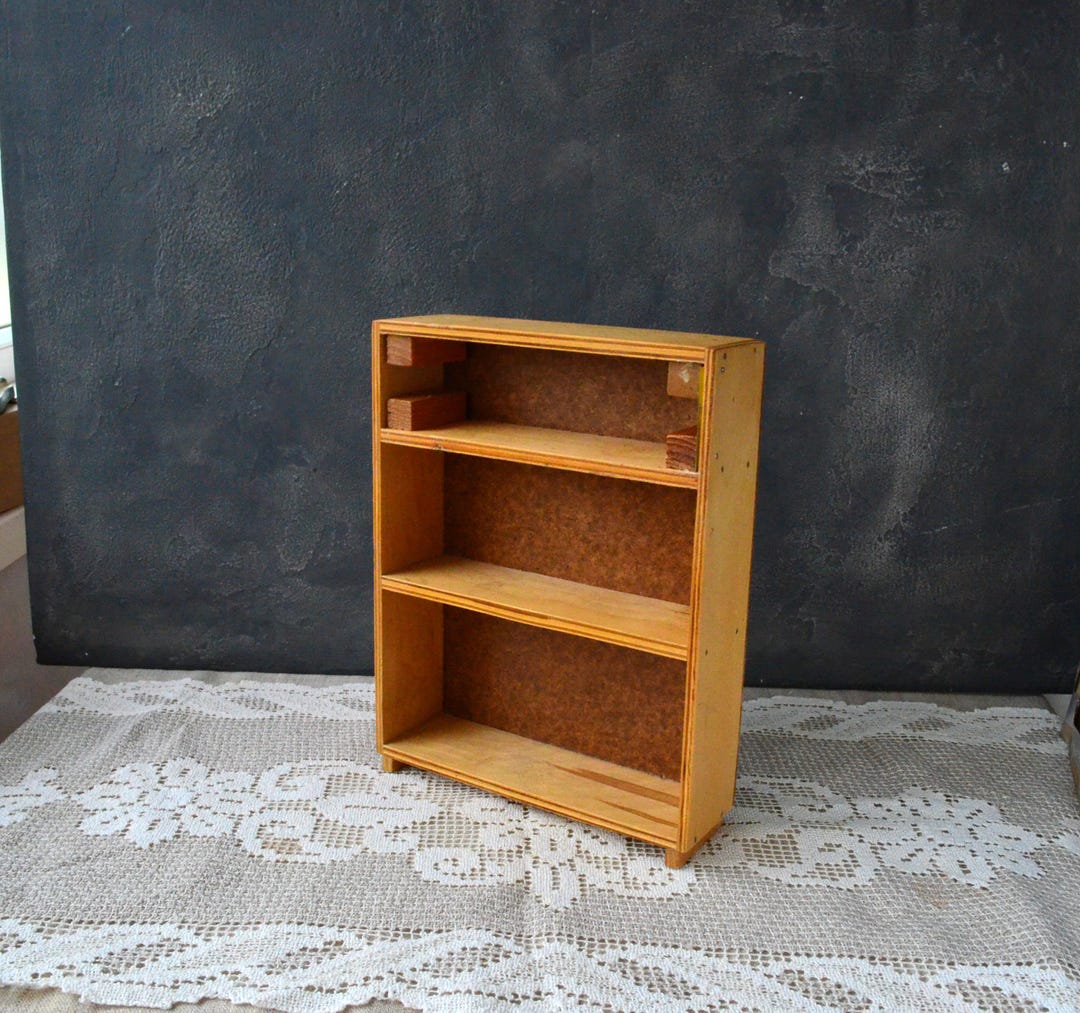 Wood Storage Shadow Box Knick Knack Thimle Miniature Display Wooden ...