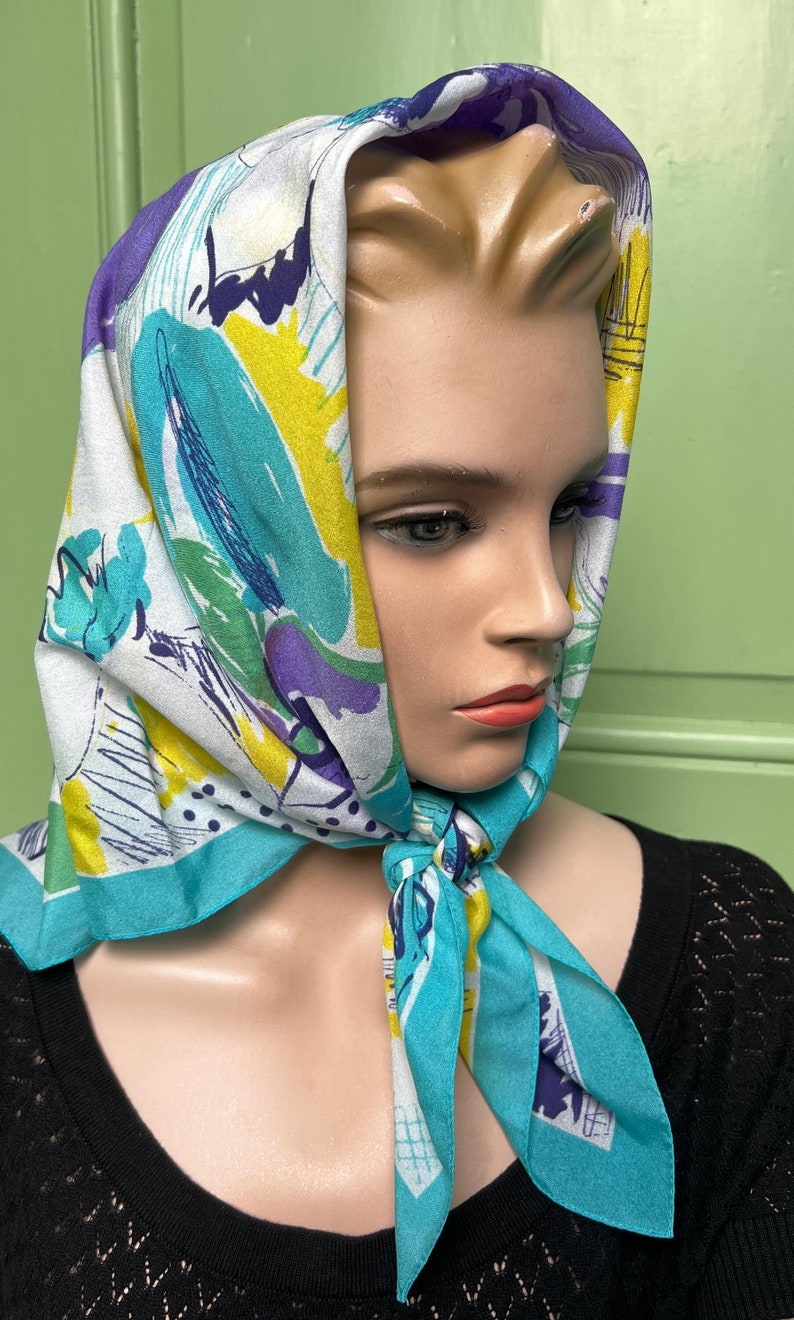 Vintage Scarf, Retro 70s Style Head Scarf - Etsy