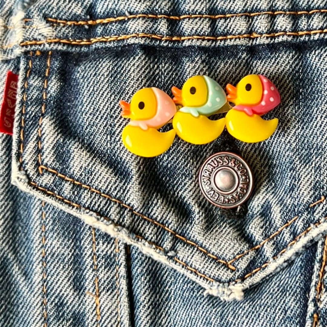 DUCK Brooch, Yellow Rubber Duck Pin - Etsy