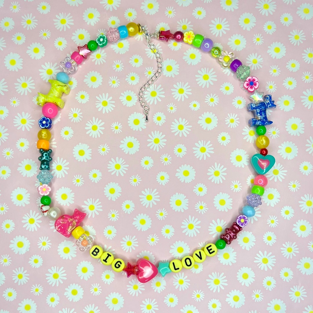 Y2K Mismatch Bead Necklace Kidcore 90s Outfit - Etsy UK