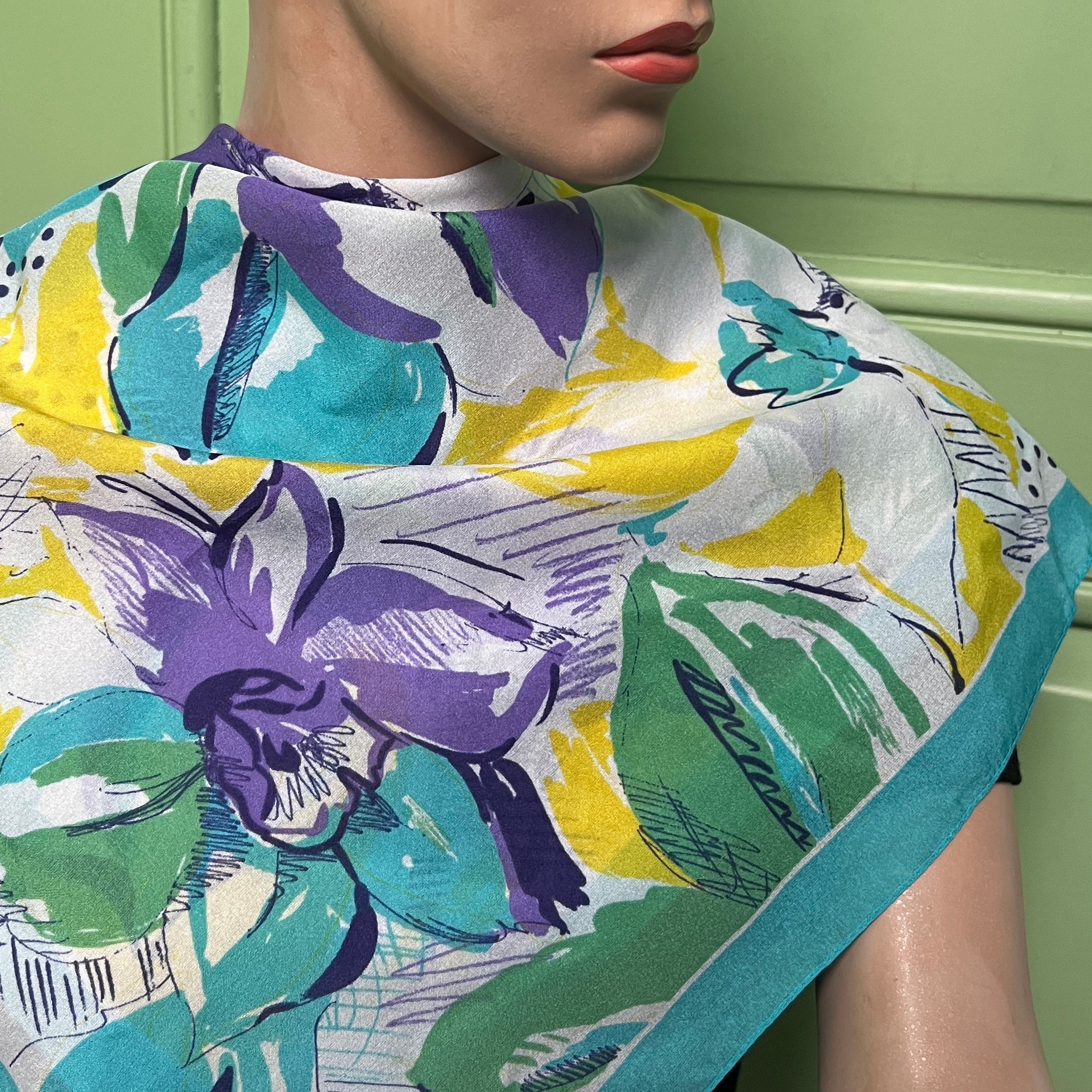 Vintage Scarf, Retro 70s Style Head Scarf - Etsy