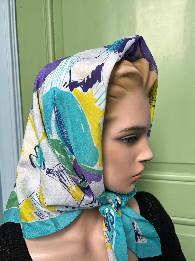 Vintage Scarf, Retro 70s Style Head Scarf - Etsy