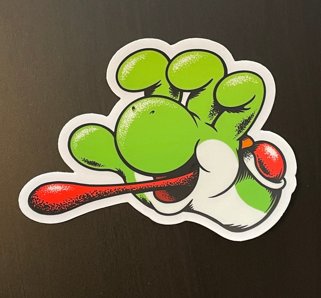Screaming Yoshi Hand Sticker - Etsy
