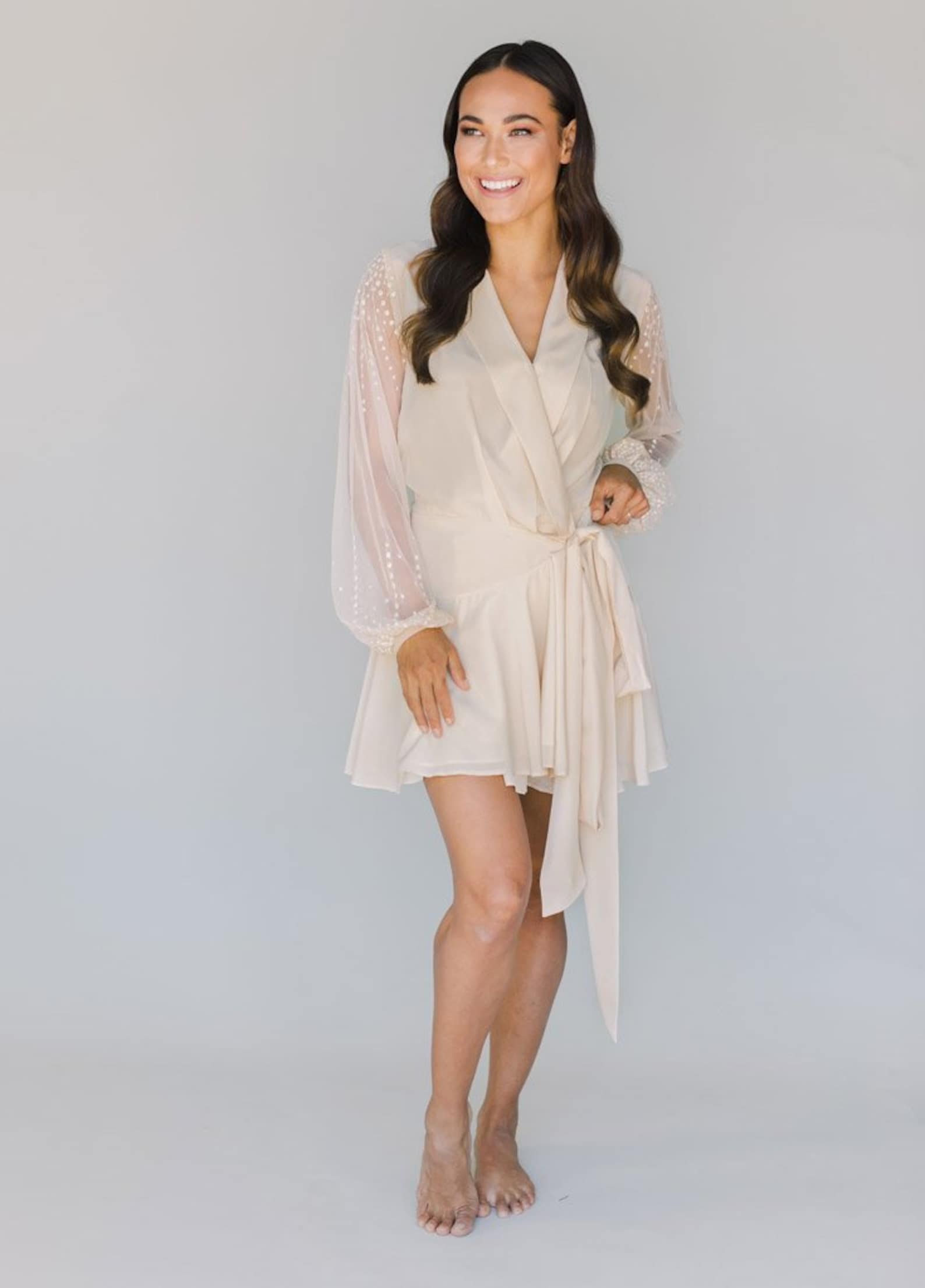 Champagne Bridesmaid Robe / Luxury Robes / Bridesmaid Gifts / - Etsy