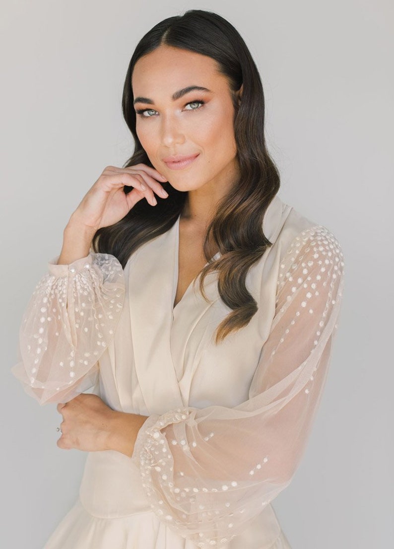 Champagne Bridesmaid Robe / Luxury Robes / Bridesmaid Gifts / Bridal ...