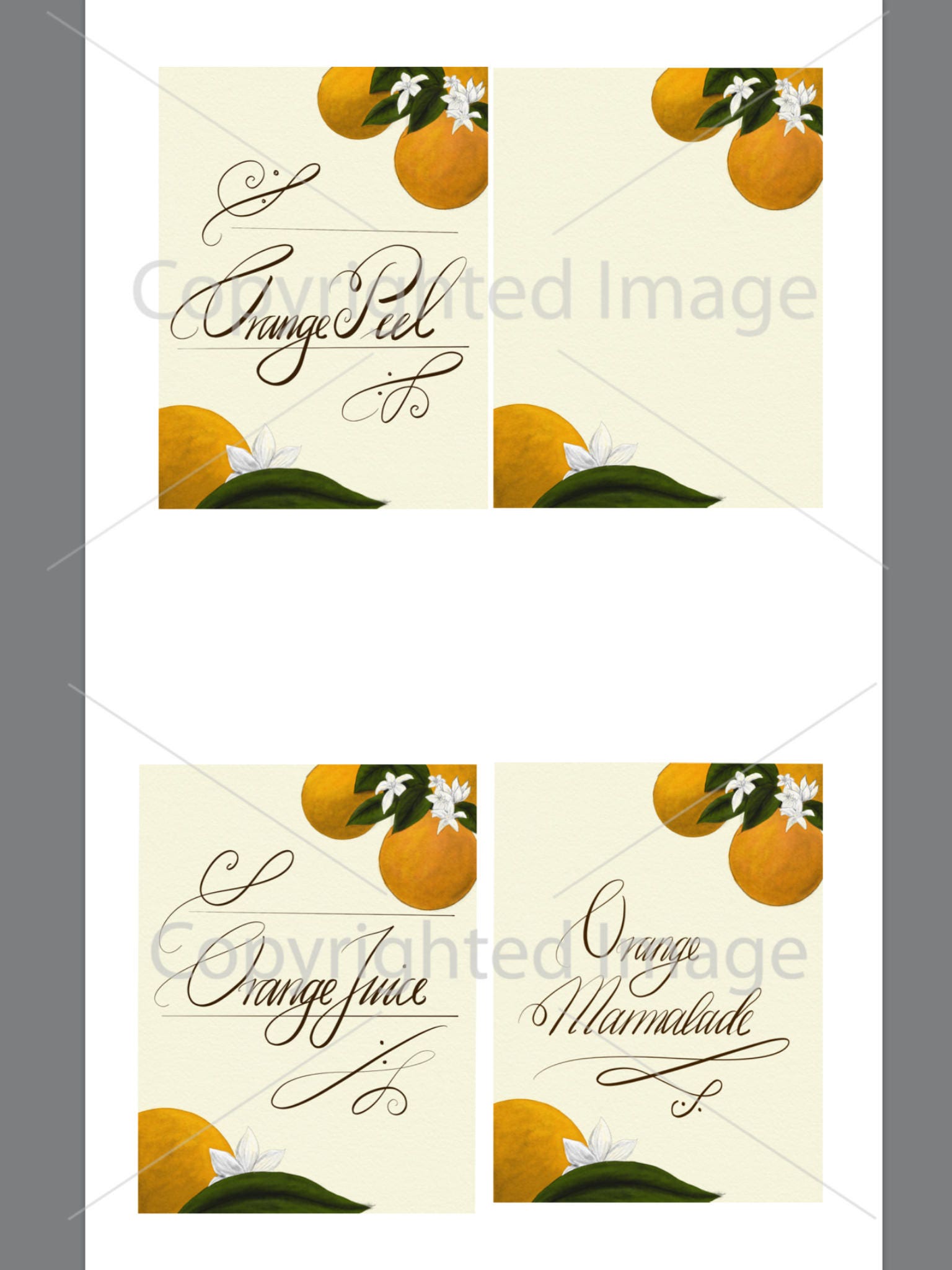 Jar Label, Jam Jar Label, Canning Label, Jam Labels, Labels, Orange ...