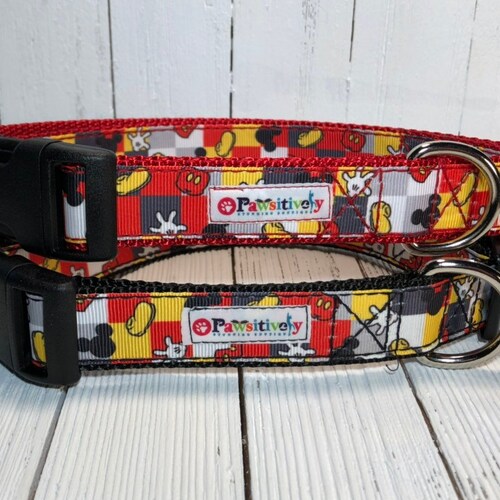 Mickey Mouse Dog Collar Disney Lovers Black and White Dog | Etsy