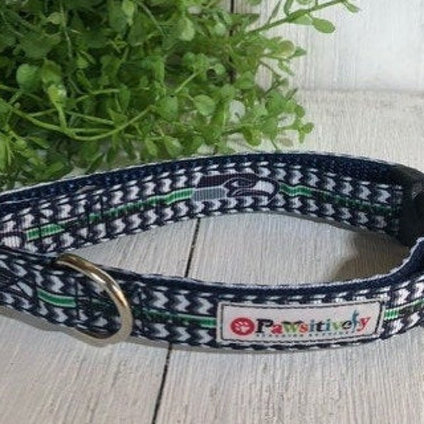 Seahawks Dog Collar - Etsy