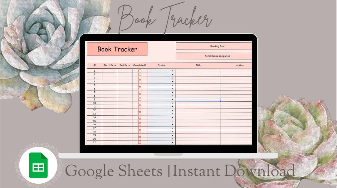 Book Tracker Spreadsheet - Etsy