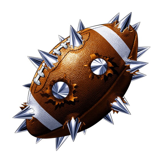 Full Color Spike Football Vinyl Decal Full Color Football - Etsy