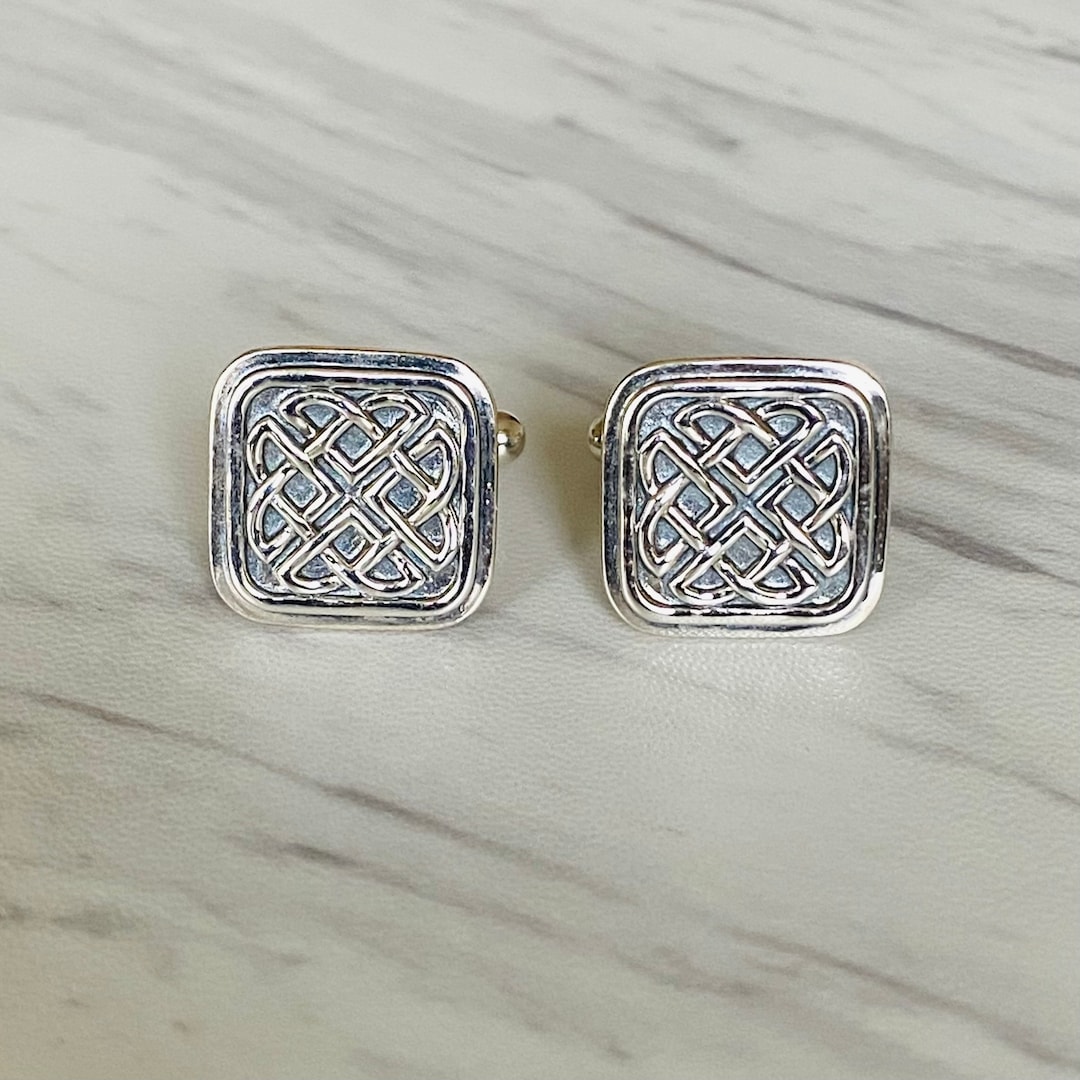 Sterling Silver Celtic Cufflinks, Cufflinks for Men, Jewelry for Men, Cuff Links for Men, Gifts ...