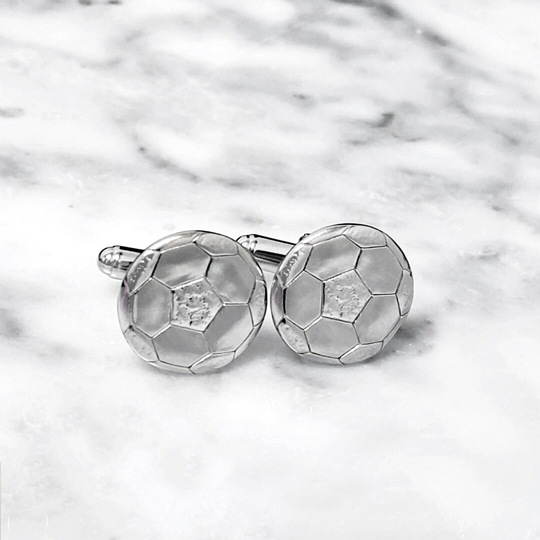Soccer Ball Cufflinks Sterling Silver Sports Gift for Men - Etsy