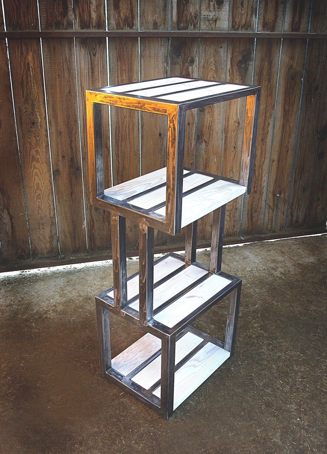 Chester Industrial Iron and Wood Design Shelf - Etsy
