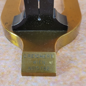 Antique Microscope by Carl Reichert, Professional Standard Japanned ...