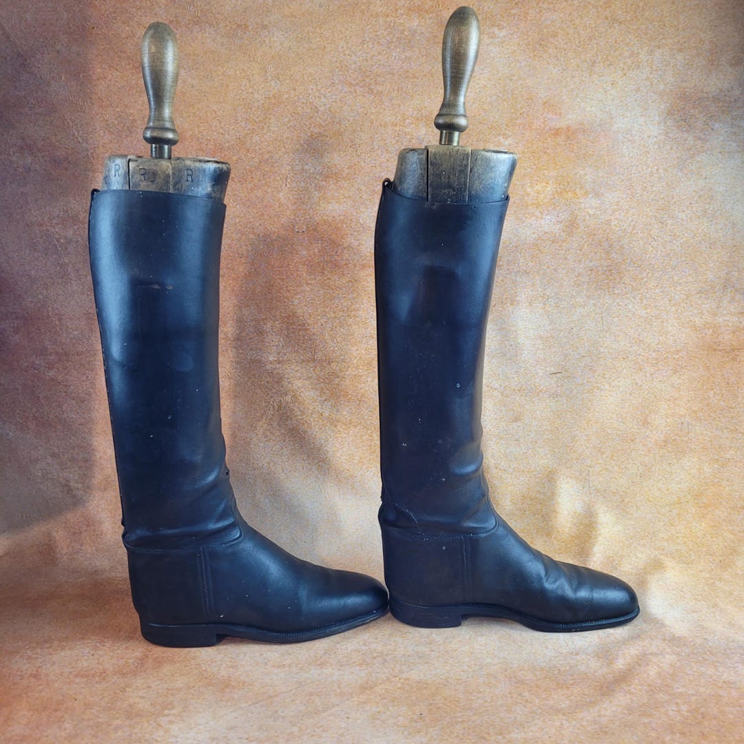 Vintage Black Bespoke Riding Hunting Boots Ladies. UK Size 6 - Etsy