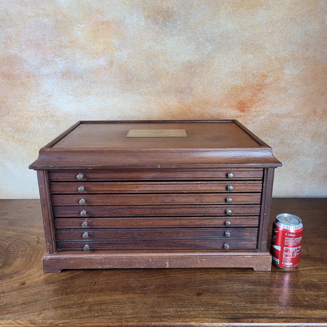 A Lovely Vintage Coin Collectors Cabinet - Etsy