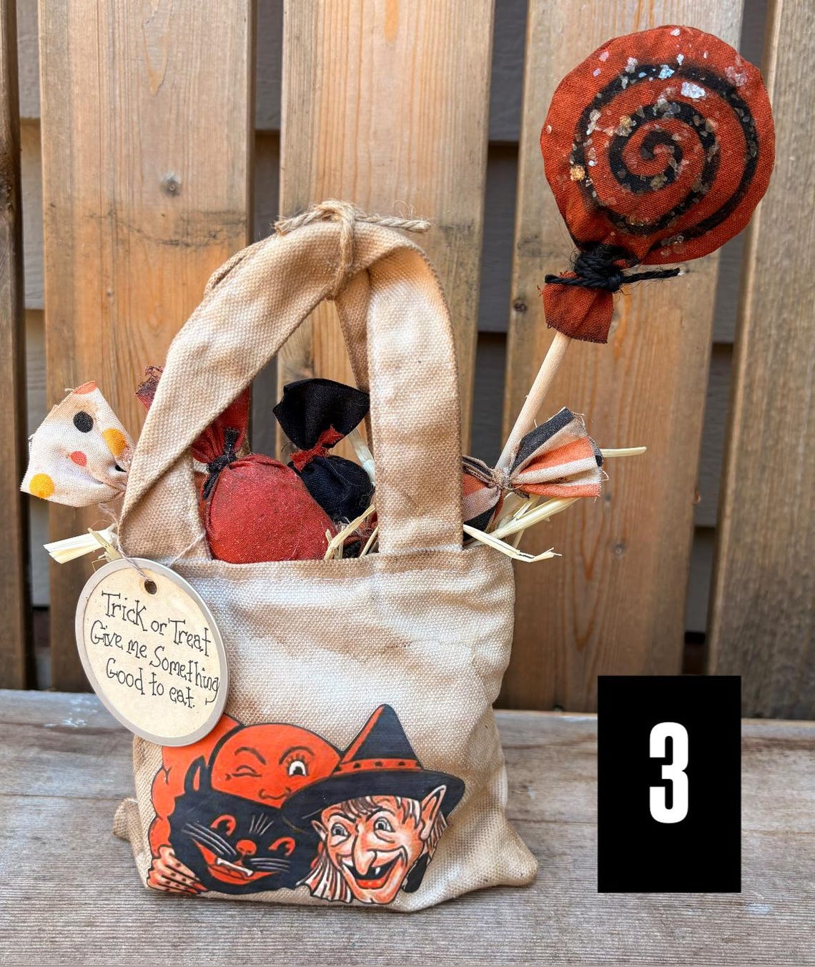 Primitive Halloween Decorative Trick or Treat Bag - Etsy