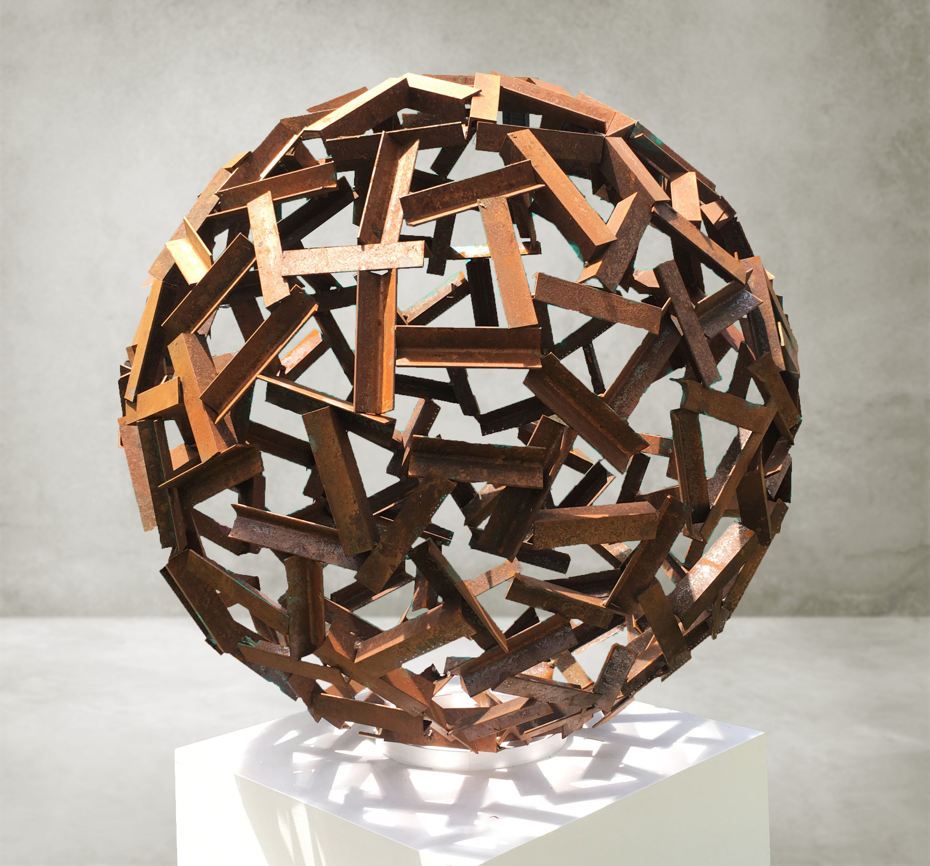 Garden Sphere Contemporary Metal Sculpture Modern Outdoor Art - Etsy