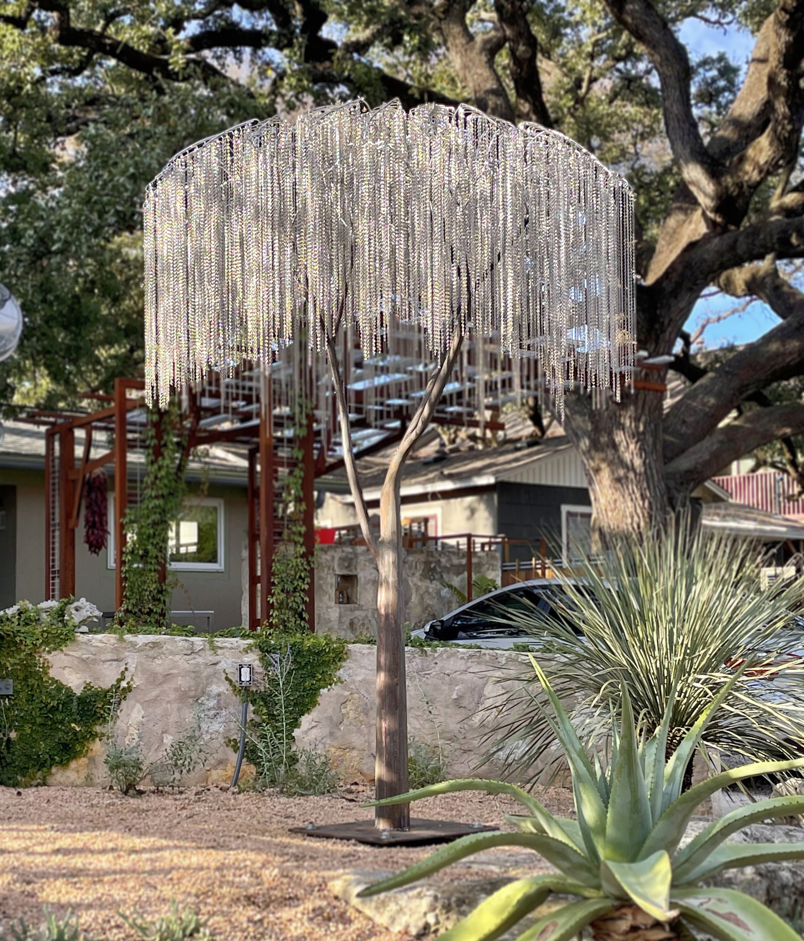 Arbor Aeternia Kinetic Tree Sculpture Modern Outdoor Art Large Steel ...