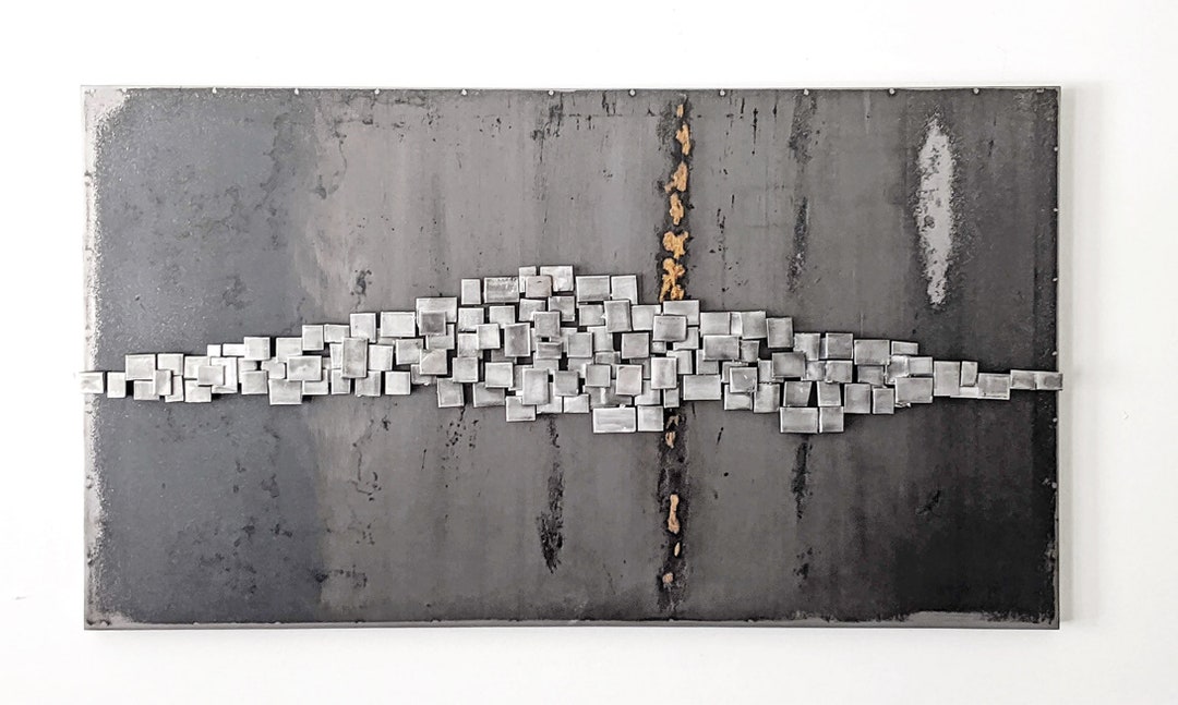 Squarewave Contemporary Metal Wall Hanging - Etsy
