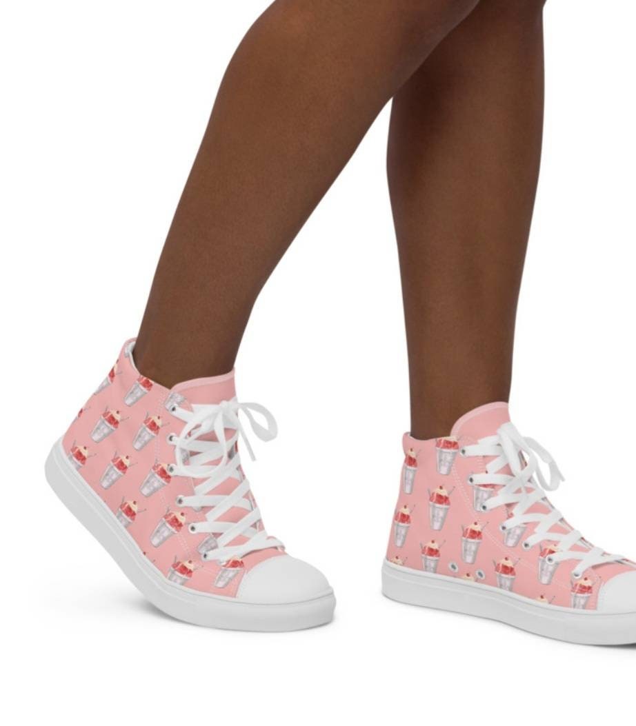 Pink High Top Sneakers Girls
