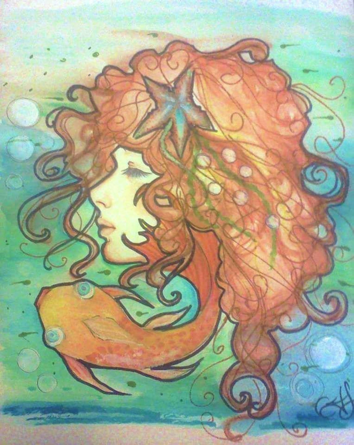 Mermaid Art - Mermaid Print - Mermaids Prints Art - Mermaid Wall Art ...