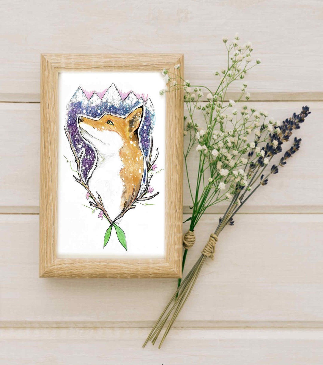 Fox Print Fox Wall Art Fox Art Woodland Animals Print - Etsy