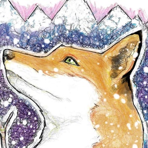 Fox Wall Art Print – Woodland Animal Illustration, Rustic Nursery Decor ...