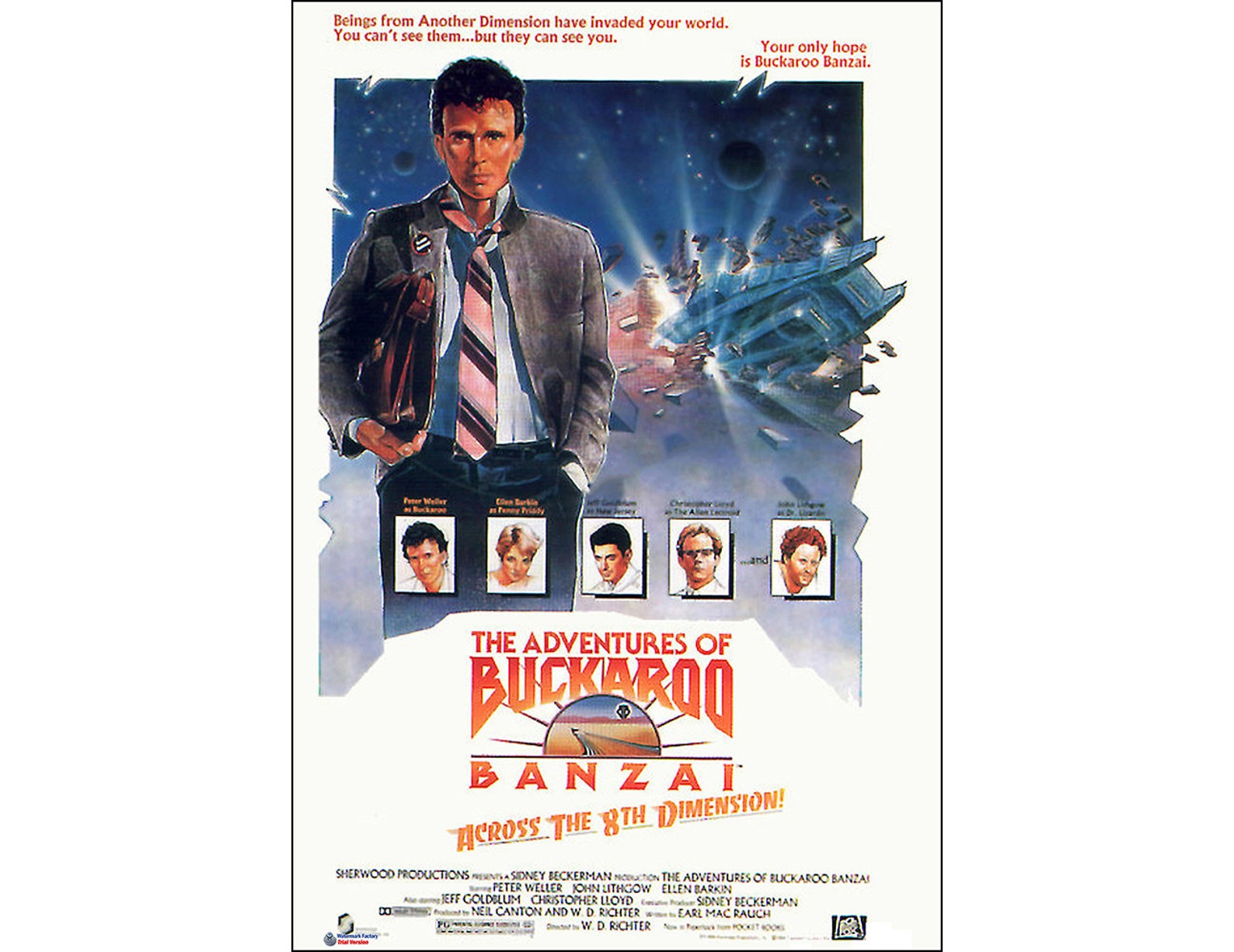 Adventures of Buckaroo Banzai Movie Poster - 1984 - Action - One Sheet ...