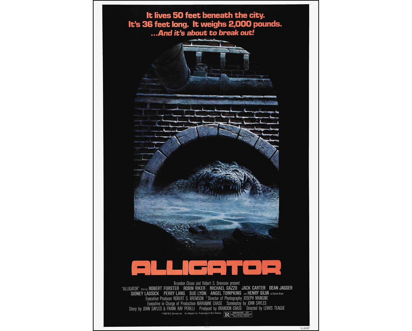 Alligator Movie Poster - 1980 - Horror - One Sheet Artwork - Digital ...
