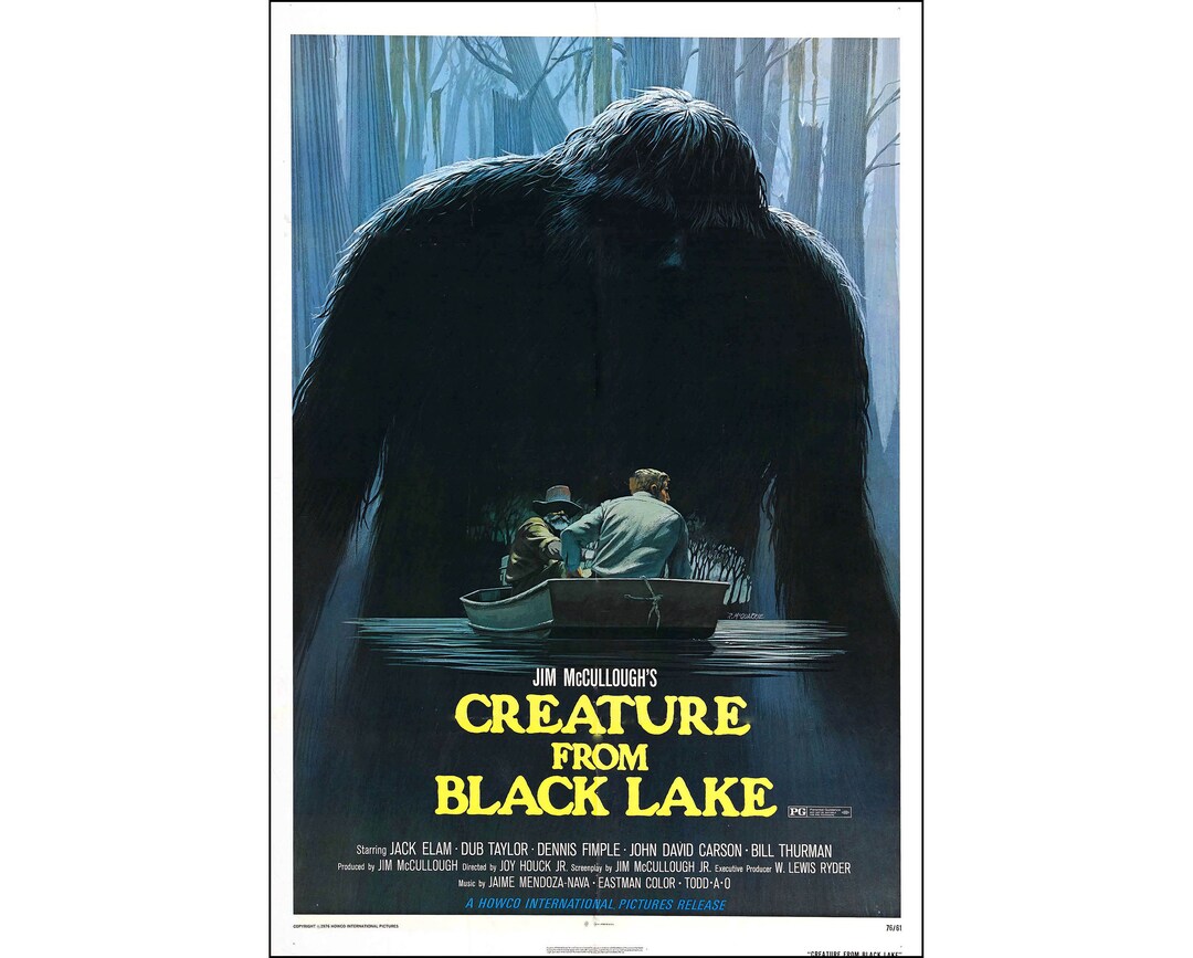 Creature From Black Lake Movie Poster 1976 Horror One Sheet Artwork ...