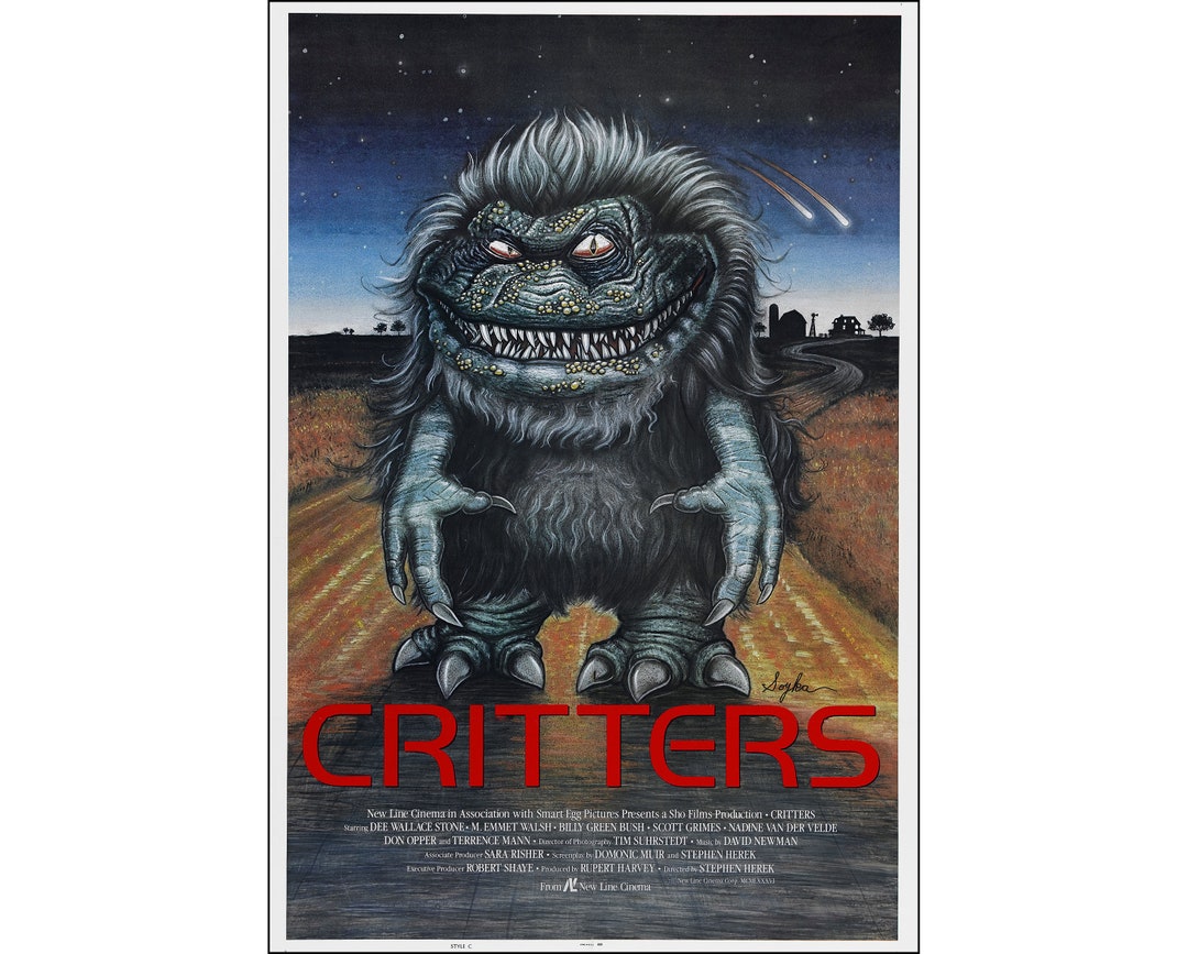 Critters Movie Poster - 1986 - Horror - One Sheet Artwork - Digital ...
