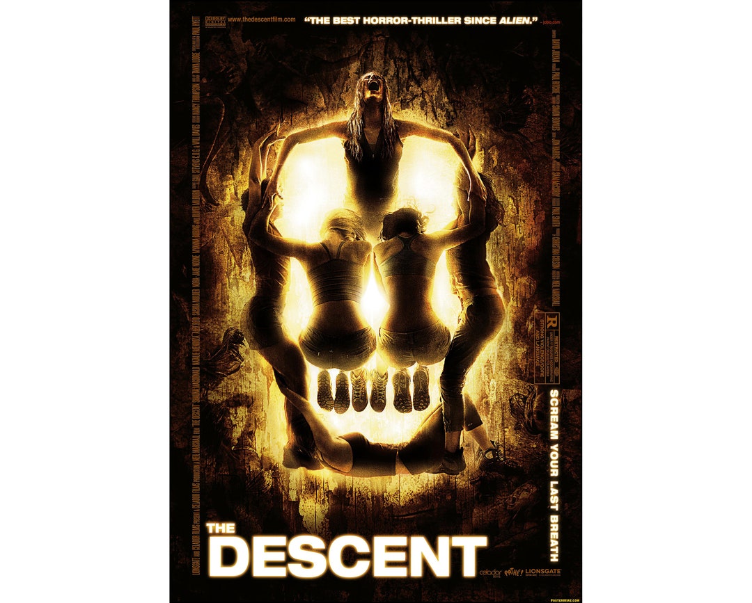 The Descent Movie Poster - 2005 - Horror - One Sheet Artwork - Digital ...