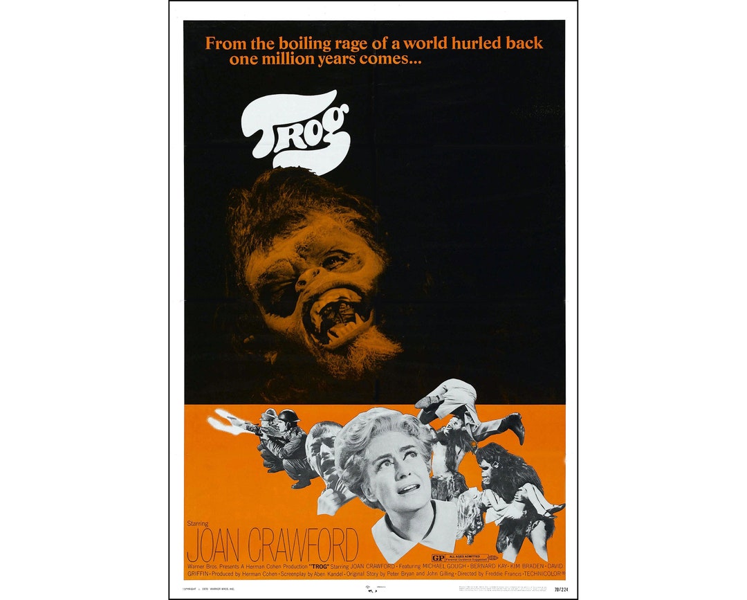 Trog Movie Poster 1970 Horror One Sheet Artwork Digital Download - Etsy