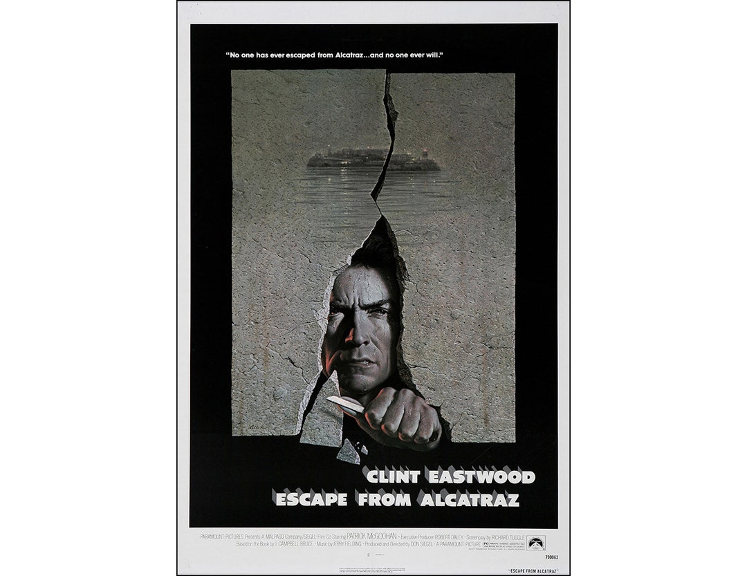 Escape From Alcatraz Movie Poster 1979 Action One Sheet Artwork - Etsy