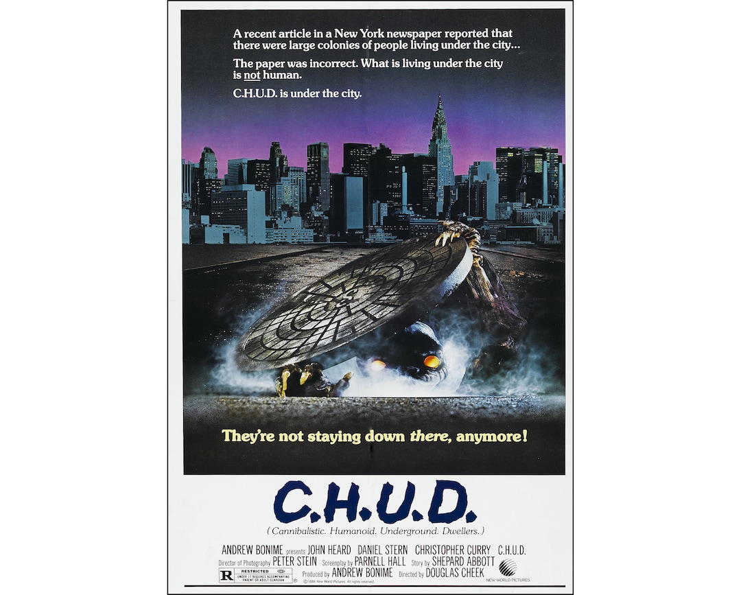 C.H.U.D. Movie Poster - 1984 - Horror - One Sheet Artwork - Digital ...