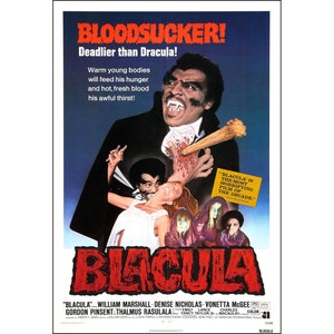 Blacula Movie Poster - 1972 - Horror - One Sheet Artwork - Digital ...