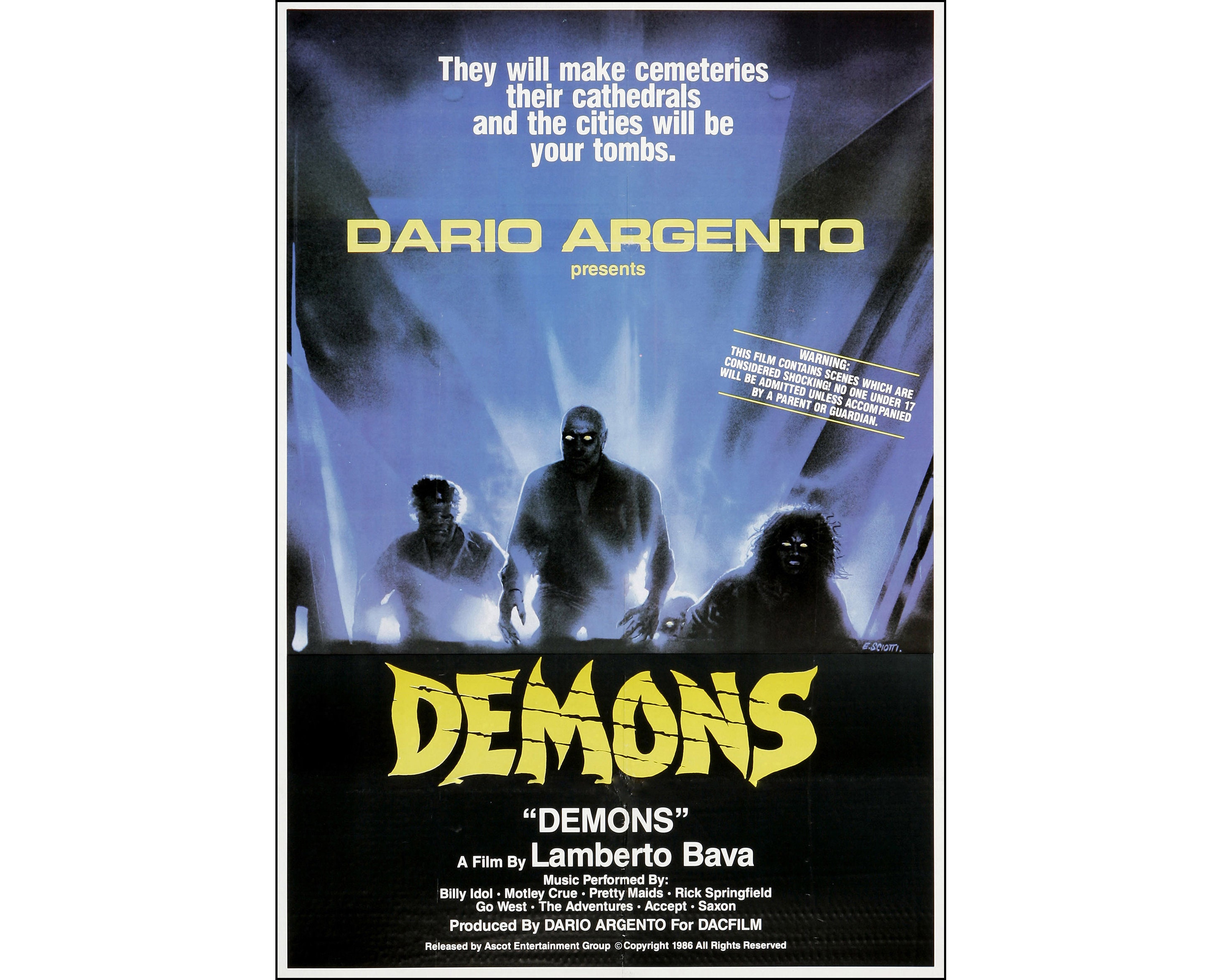 Demons Movie Poster 1985 Horror One Sheet Artwork - Etsy