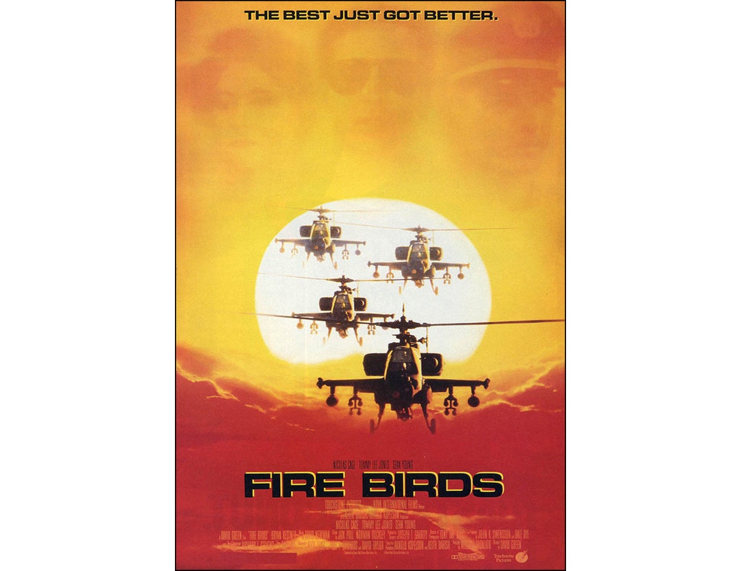 Fire Birds Movie Poster 1990 Action One Sheet Artwork - Etsy
