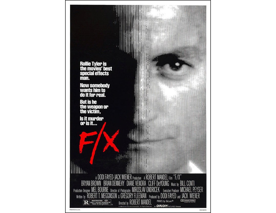 F/X Movie Poster 1986 Action Adventure Action One Sheet Artwork - Etsy