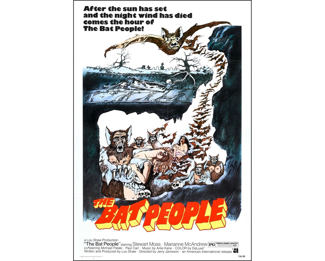 The Bat People Movie Poster - 1974 - Horror - One Sheet Artwork ...