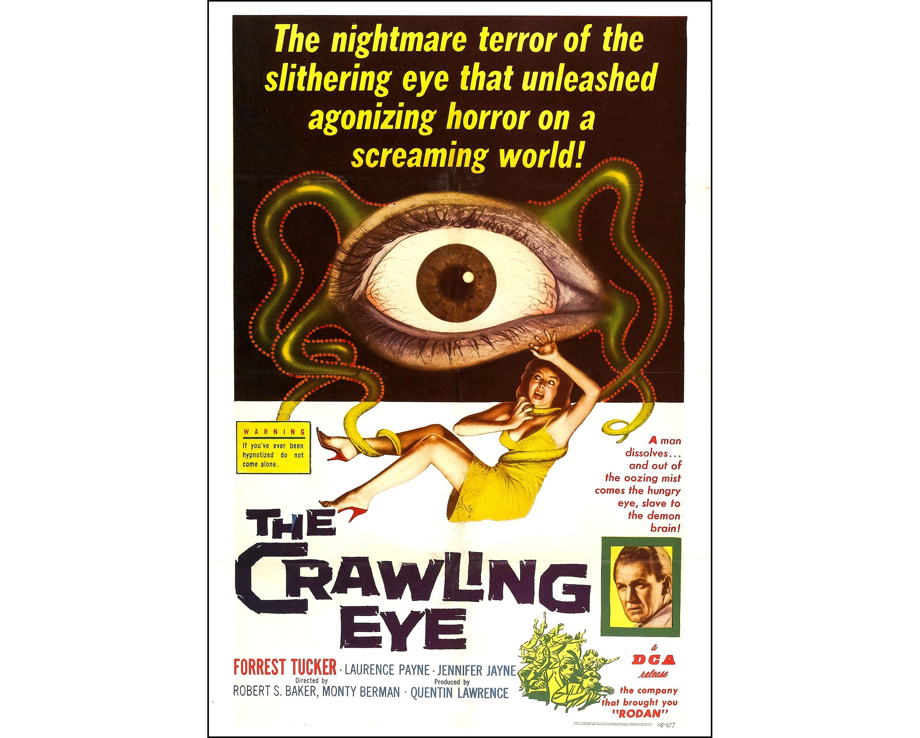 Crawling Eye Movie Poster 1958 Horror One Sheet Artwork Digital ...