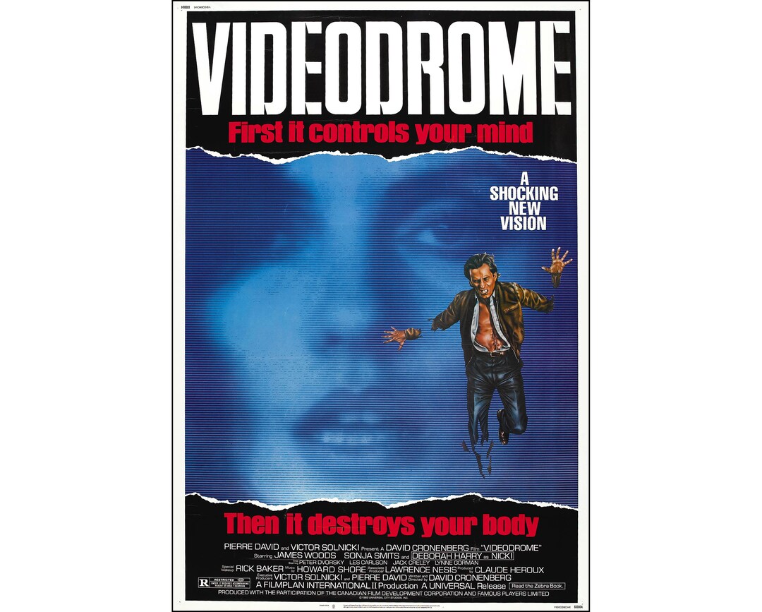 Videodrome Movie Poster Print - 1983 - Science Fiction - One Sheet Artwork - Digital Download - Etsy