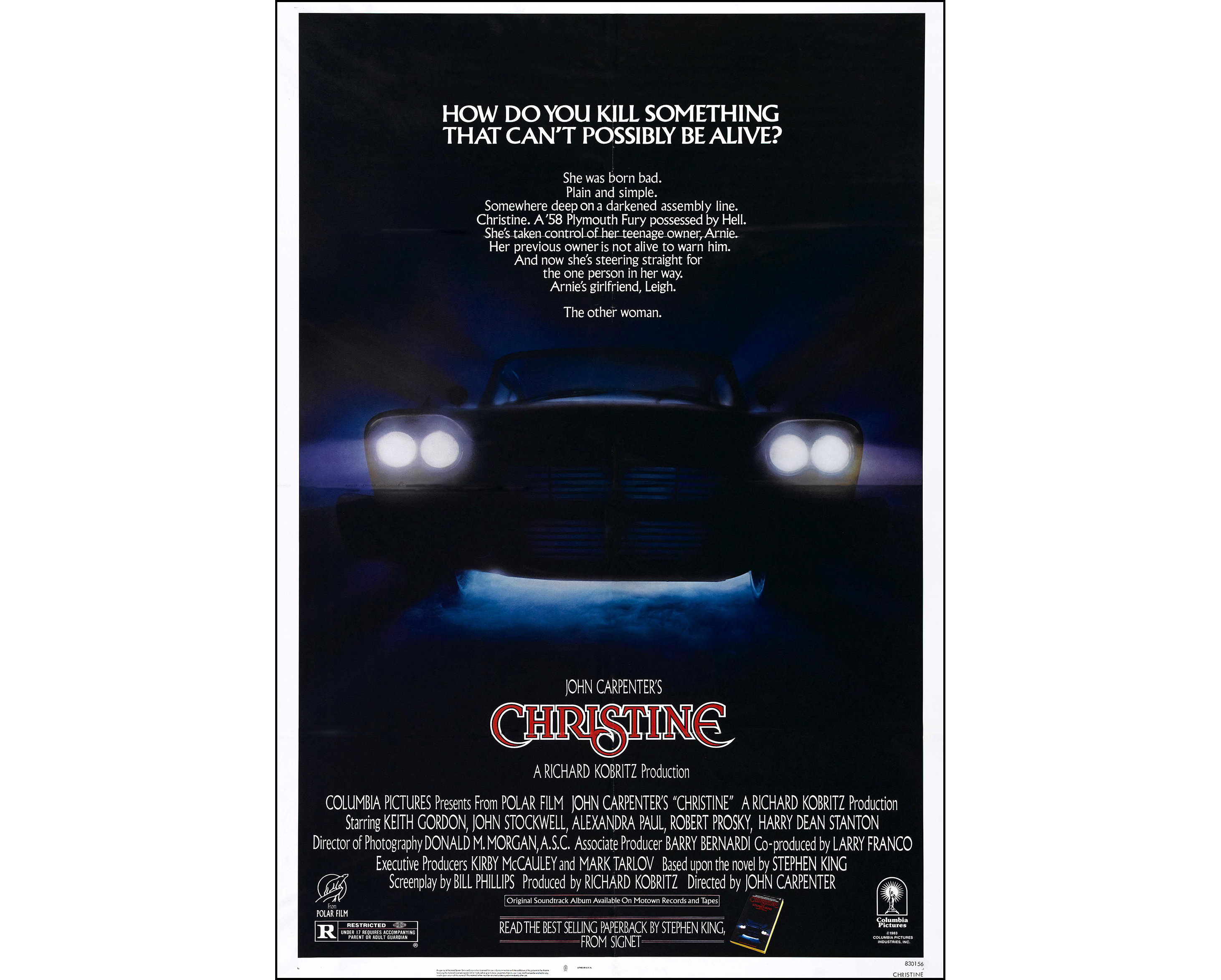 Christine Movie Poster 1983 Horror One Sheet Artwork Digital Download ...