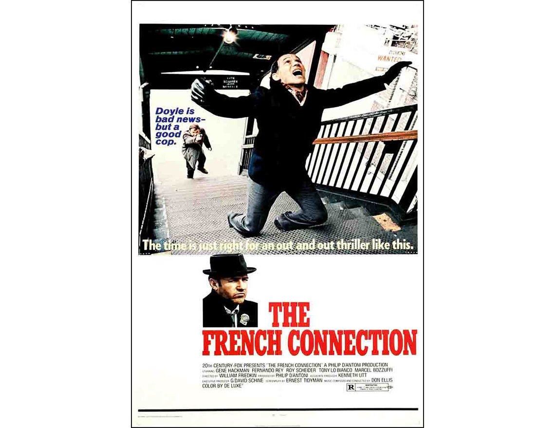 The French Connection Movie Poster 1971 Action Adv. Action One Sheet ...