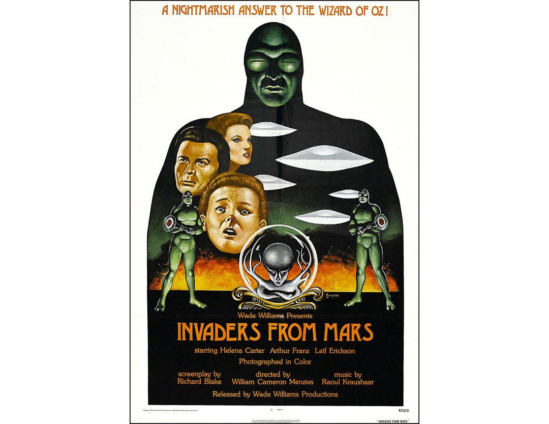 Invaders From Mars Movie Poster Print 1953 Science Fiction One Sheet ...