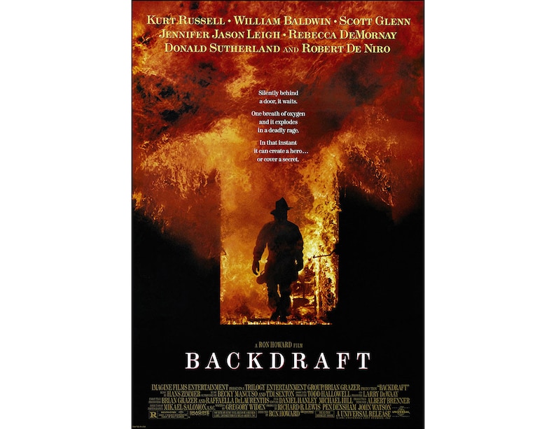 Backdraft Movie Poster 1991 Kurt Russell Action One Sheet Artwork - Etsy