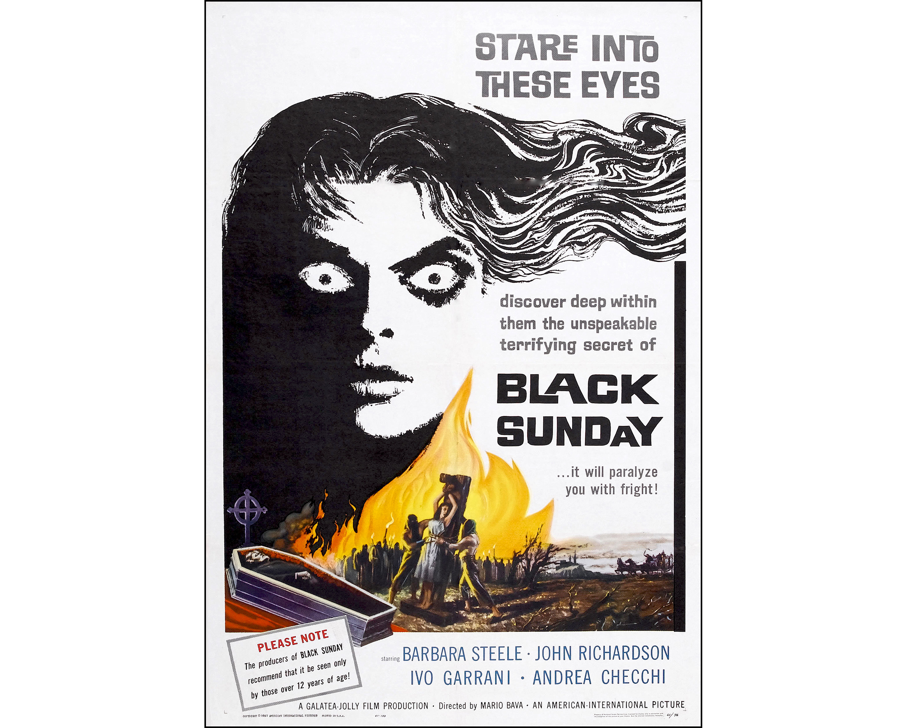 Black Sunday Movie Poster 1960 Horror One Sheet Artwork Digital ...